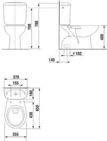 Jika Diana WC kombi H8602770007871 spodní odpad, včetně sedátka