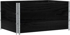 Zahradní truhlík černý 120 x 80 cm masivní borové dřevo 3295424