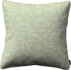 Gabi - potah na polštář šňůrka po obvodu barva zelená látka vzorované