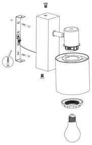 Eglo 99488 - Nástěnné svítidlo BATALLAS 1xE27/10W/230V