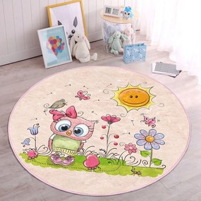 Růžový dětský koberec ø 120 cm Comfort – Mila Home