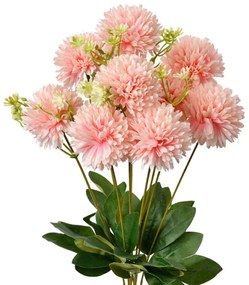 Umělá rostlina trs růžových jiřin – 45 cm