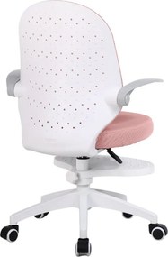 Dětská otočná židle Neoseat JUNI 012 s podnoží — látka, růžová
