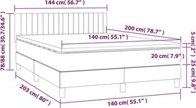 Box spring postel s matrací černá 140x200 cm textil 3140219