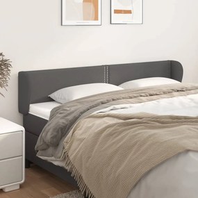 Čelo postele typu ušák šedá 203x23x78/88 cm umělá kůže 3117116