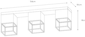 Lucide 21120/03/30 - Stropní svítidlo RIXT 3xE27/40W/230V černá