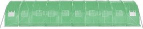 Skleník s ocelovým rámem zelený 30 m² 10 x 3 x 2 m 3188042