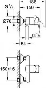 Grohe - Sprchová baterie, chrom