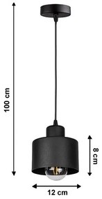 Lustr na lanku BODO 1xE27/60W/230V