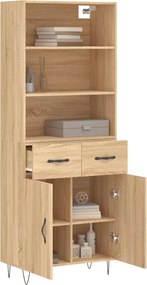 Skříň highboard dub sonoma 69,5 x 34 x 180 cm kompozitní dřevo 3200548