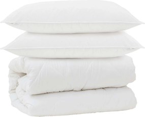 Duvet s polštáři s polštářem 3 ks Bílá Mikrovlákno 3378059