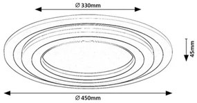 Rabalux 71315 -LED Stm. str. svítidlo TANELI 56W/230V 3000/4000/6000K chrom + DO