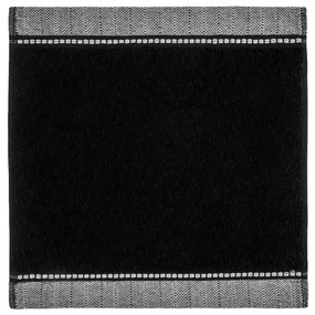 BROOKLYN ručník s bordurou 30 x 30 cm, černý