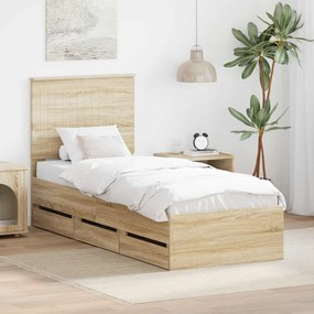 Rám postele se zásuvkou Sonoma dub 75 x 190 cm Inženýrské dřevo 3411168