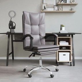 Petromila Polohovací kancelářská židle šedá umělá kůže
