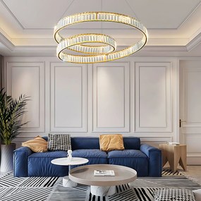 Toolight Toolight, LED závěsné svítidlo 60cm, 72W, 3500lm, APP1767-CP, zlatá, OSW-04343