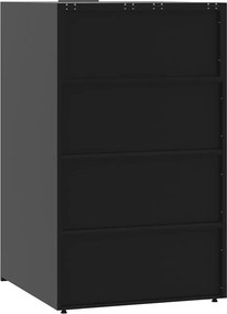 Box na 4 popelnice černý 276 x 79 x 117 cm ocel 3279979