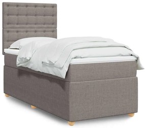 Box spring postel s matrací taupe 90x200 cm textil 3291957