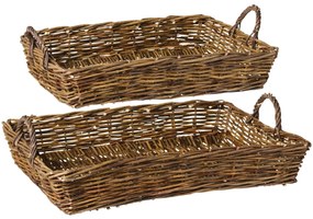 Ib Laursen Proutěný koš Unpeeled Willow Větší, přírodní barva, proutí