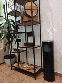 ALDA Cigarette Pillar černá / Odpadkový koš s popelníkem / 15 l / Lako