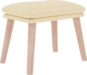 Relaxační křeslo s podnožkou krémové textil 3097752