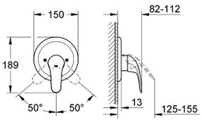 Grohe Euroeco neu - sprchová baterie stojánková, chrom 19378000