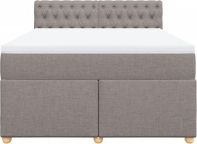 Box spring postel s matrací taupe 160x200 cm textil 3289042