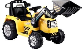 LEAN CARS Elektrický traktor s bagrem na baterie ZP1005 pro děti žlutý