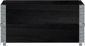 Zahradní truhlík černý 80 x 60 cm masivní borové dřevo 3295840