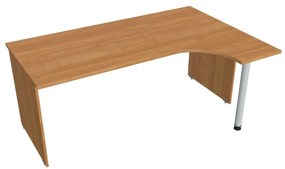 Stůl ergo levý 180*120 cm - Hobis Gate GE 1800 L Dekor stolové desky: olše, Dekor lamino podnože: olše, Barva nohy: stříbrná