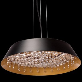 Toolight Toolight, LED závěsné svítidlo Cristal 20W APP1028-CP, černá, OSW-01233