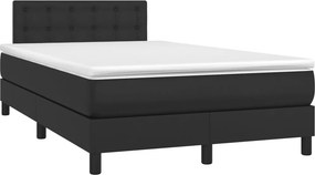 Box spring postel s matrací černá 120 x 200 cm umělá kůže 3141113