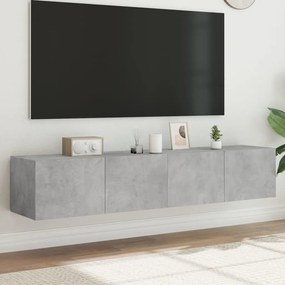 vidaXL Nástěnné TV skříňky s LED osvětlením 2 ks 80 x 35 x 31 cm [837288] Barva: Betonová šedá