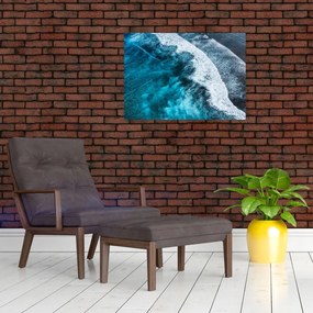 Skleněný obraz - Vlny na moři (70x50 cm)