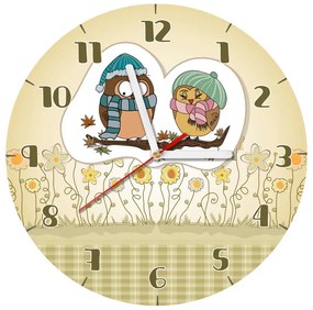 Gario Dětské hodiny Sovičky s čepicemi Velikost: 30 x 30 cm