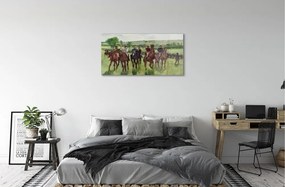 Obraz na skle Art jízda na koni 100x50 cm