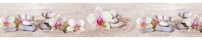 DIMEX | Fototapeta do kuchyně Zahrada Zen KI-350-057 | 350 x 60 cm | béžová, růžová