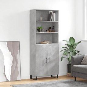 Skříň highboard betonově šedá 69,5x34x180 cm kompozitní dřevo 3189281