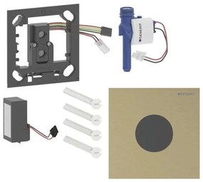 Geberit - Elektronické ovládání splachování pisoárů typ 40, síťové napájení, easy to clean, Bluetooth, kartáčovaná mosaz 116.024.QF.1
