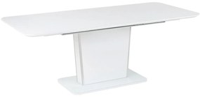 Rozkládací jídelní stůl 160/200 x 90 cm bílý SUNDS Beliani