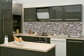 DIMEX | Fototapeta do kuchyně Stará kamenná zeď KI-260-255 | 260 x 60 cm | šedá