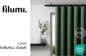 Tmavě zelený dimout závěs 200x250 cm Calisto – Filumi