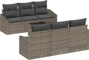 Set pohovek 7 ks Šedá polyratan 3346609