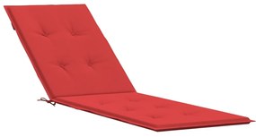 Poduška na polohovací židli červená (75+105) x 50 x 4 cm