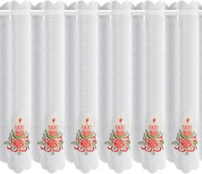 KRÁTKÁ ZÁCLONA NA POUTKÁCH XMAS15 145X70 CM VZOROVANÁ