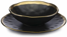 Keramická sada talířů Lissa Black Gold 2ks