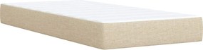 Box spring postel s matrací krémová 100 x 200 cm textil 3285454