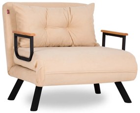 Designové rozkládací křeslo Hilarius krémové