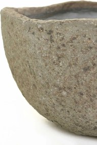 Designový květináč CIMENTO, vláknocement, průměr 46 cm, šedá