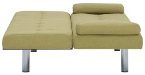 vidaXL 282188 Marketos Sofa Bed with Two Pillows Green Polyester